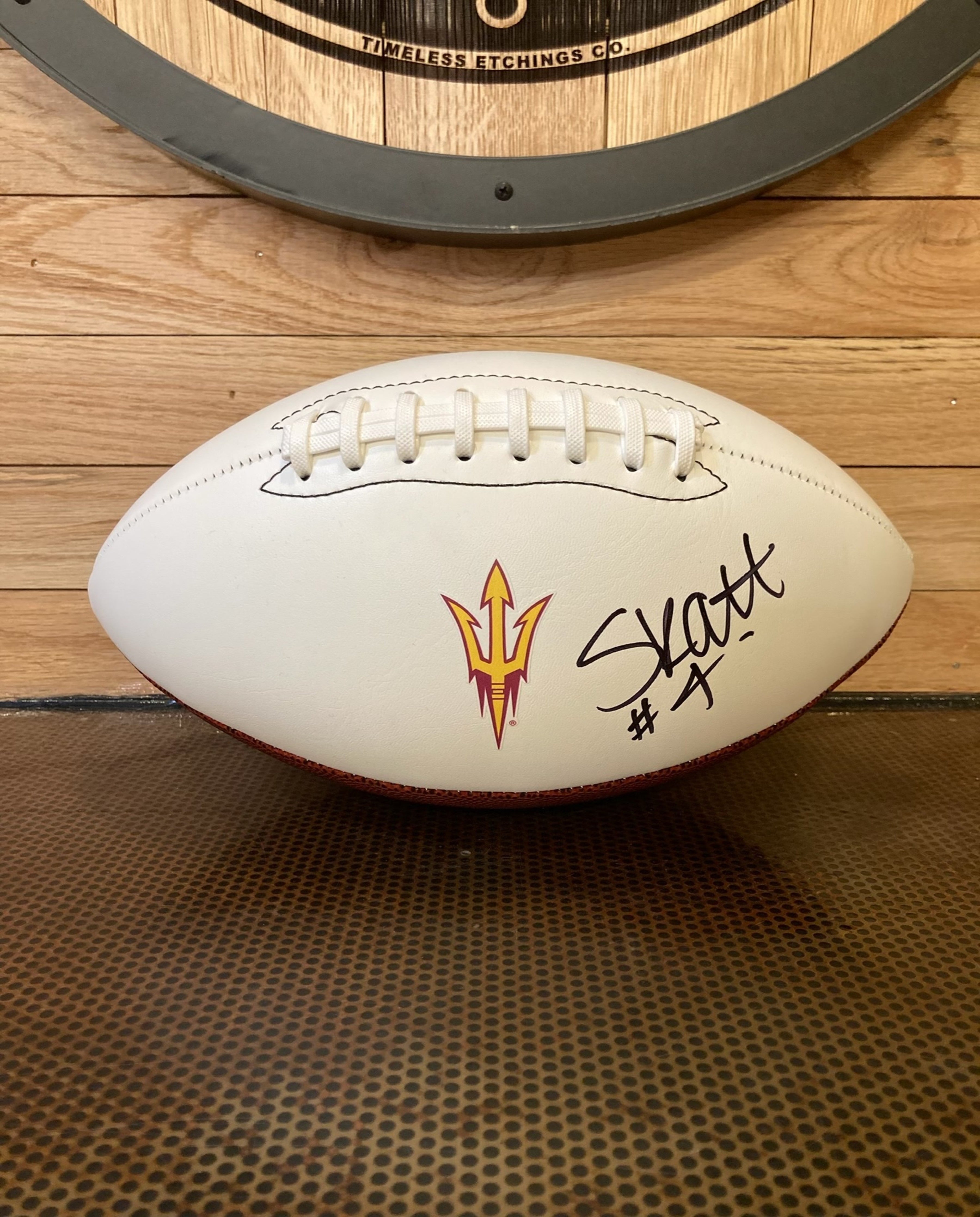 ASU Pitchfork Skattebo Autographed Football – Cactus Sports