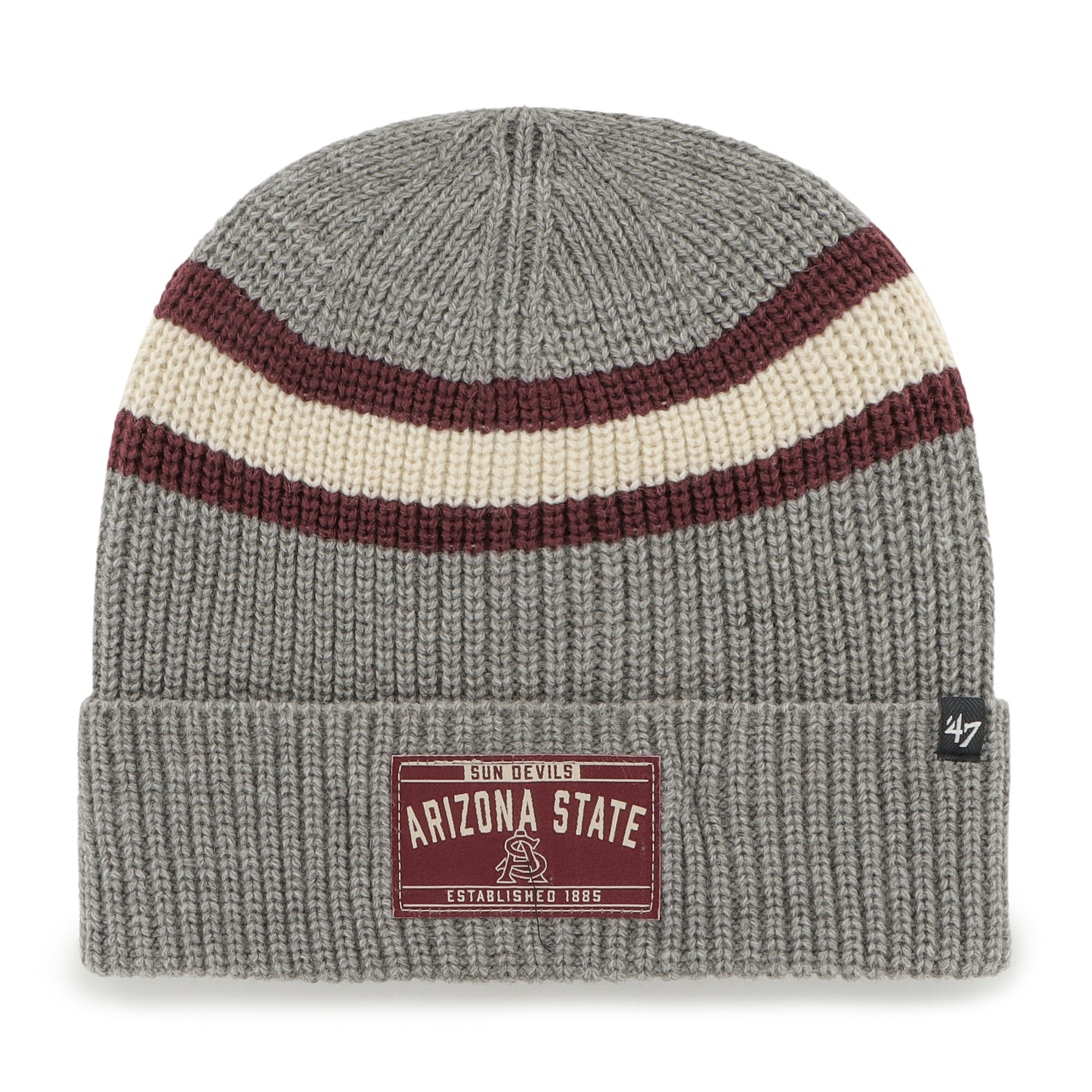 ASU Penobscot Cuffed Knit Hat GRY – Cactus Sports