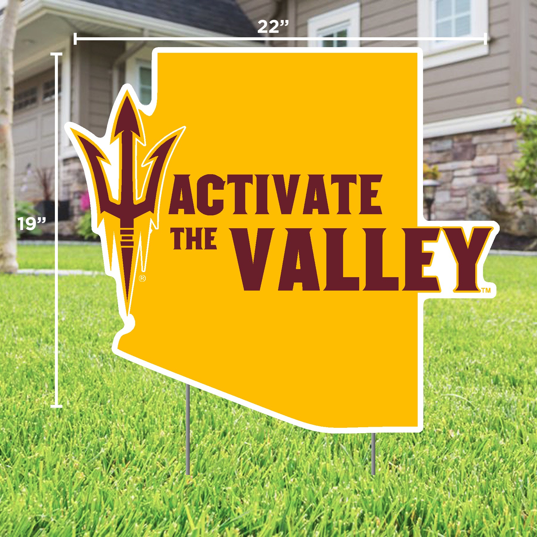 ASU ATV Lawn Sign GLD – Cactus Sports