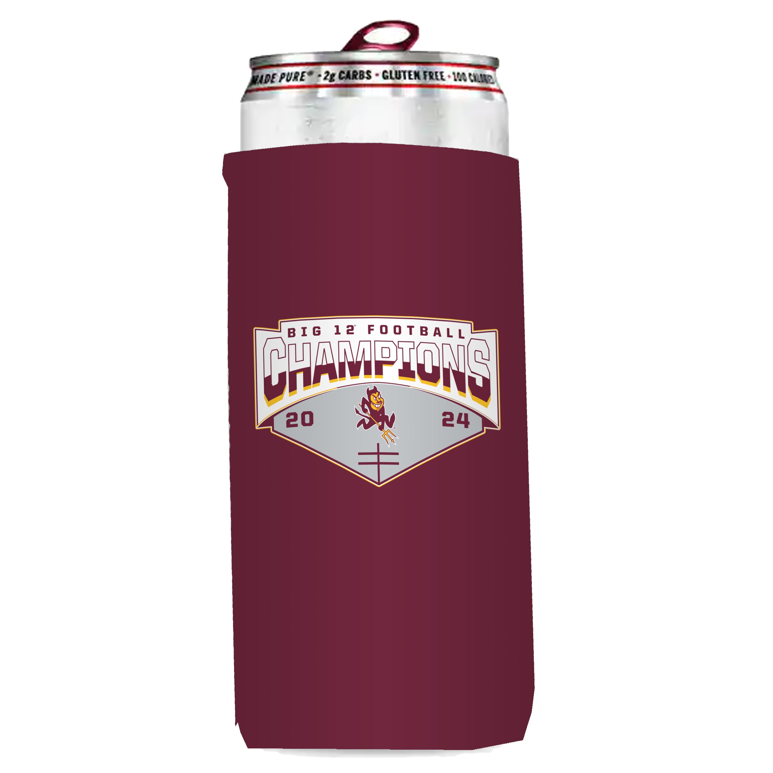 ASU Big XII Champs Slim Can Coozie MRN – Cactus Sports