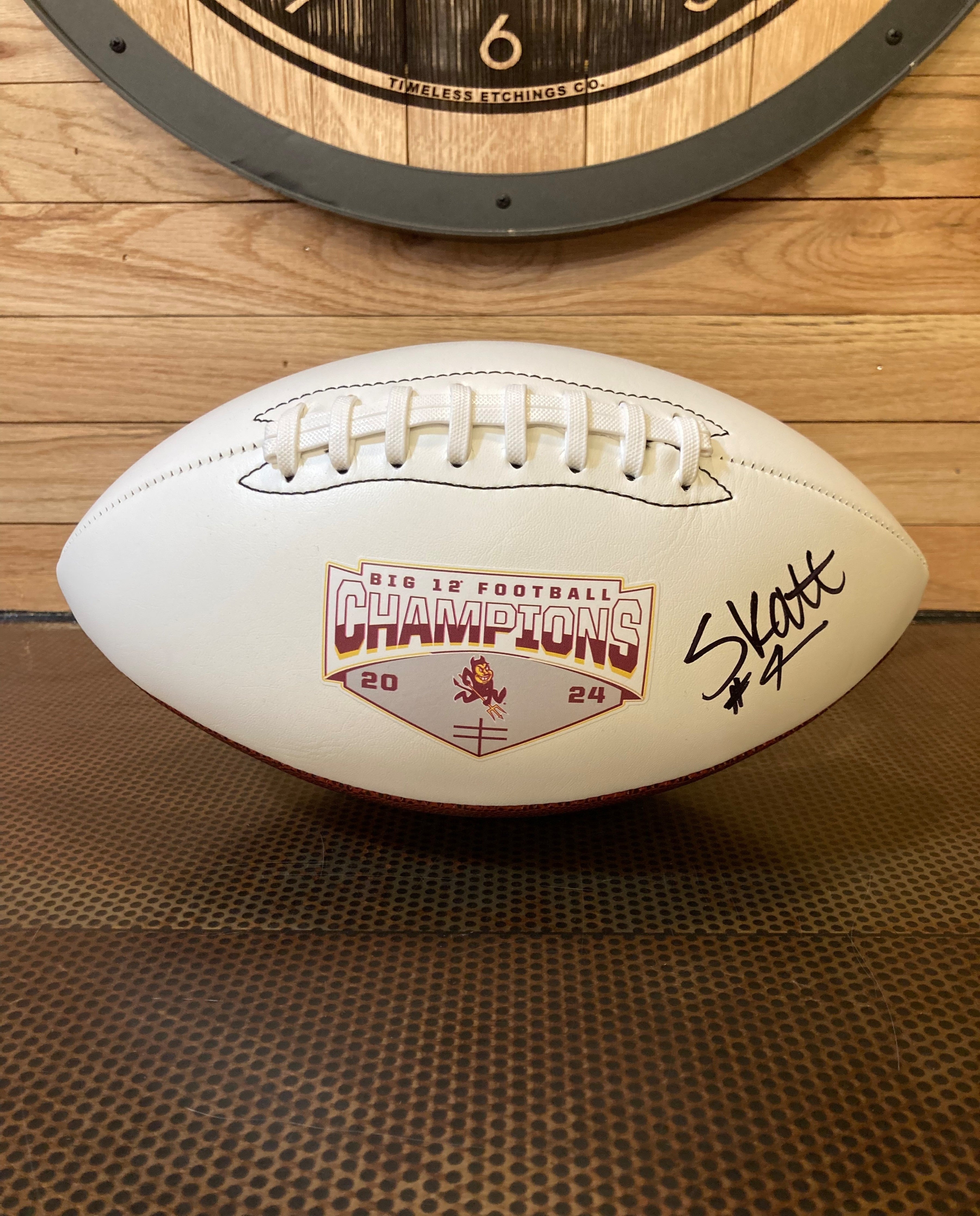 ASU Big XII Champs Skattebo Autographed Football – Cactus Sports