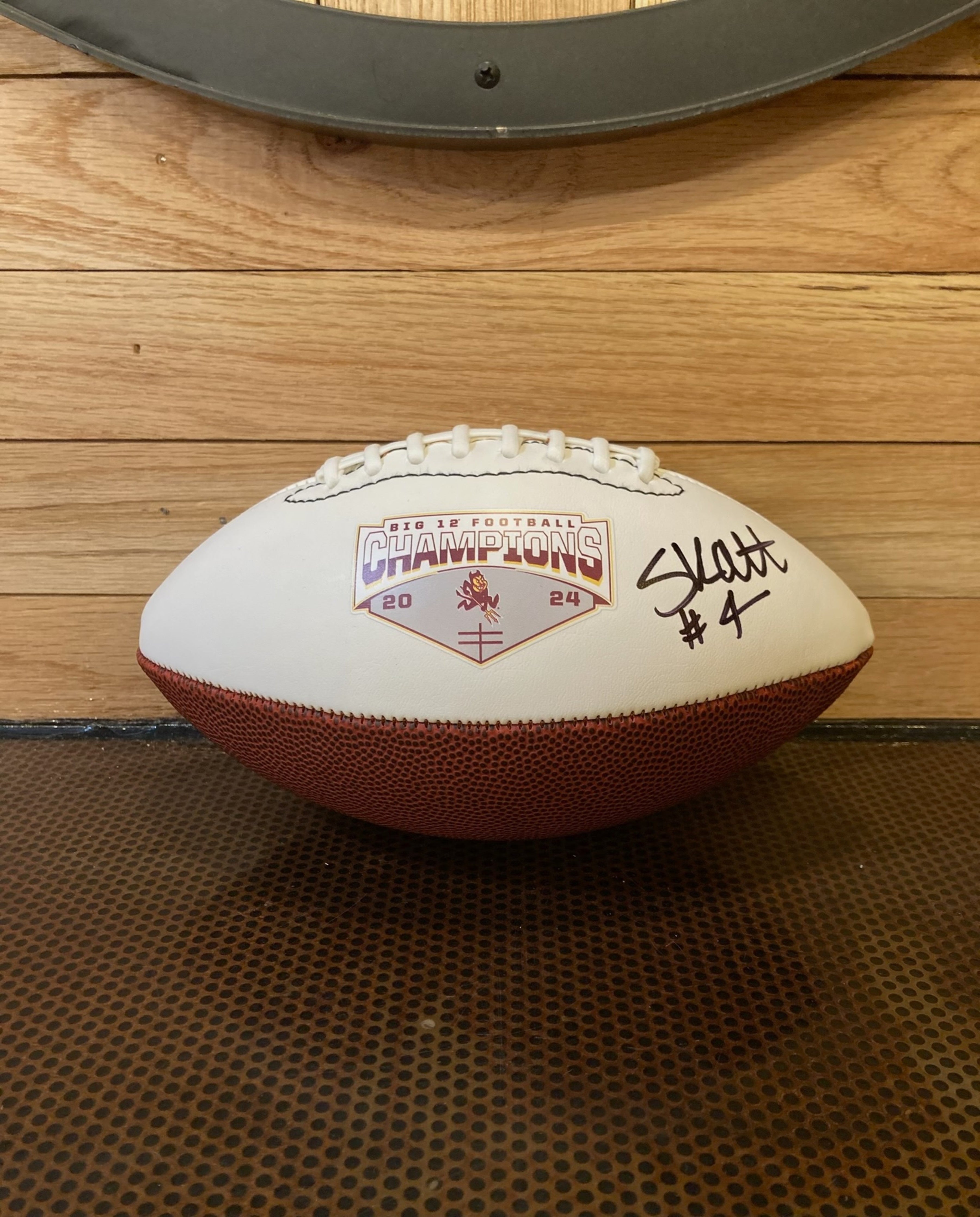 ASU Big XII Champs Skattebo Autographed Mini Football – Cactus Sports